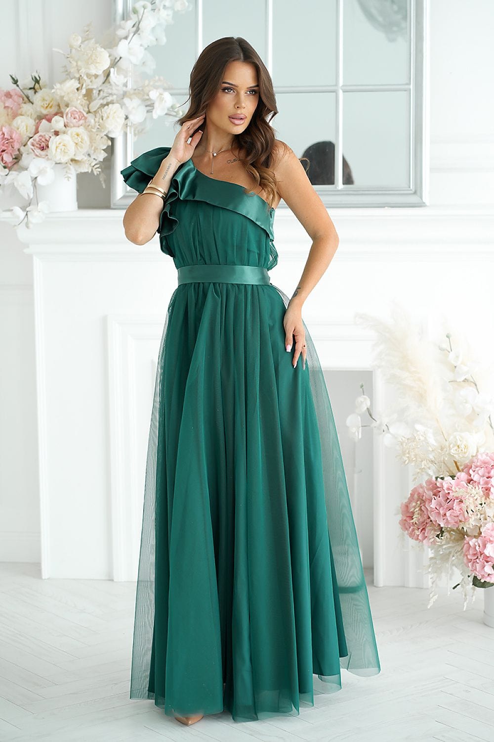 Robe de soirée chic longue en tulle