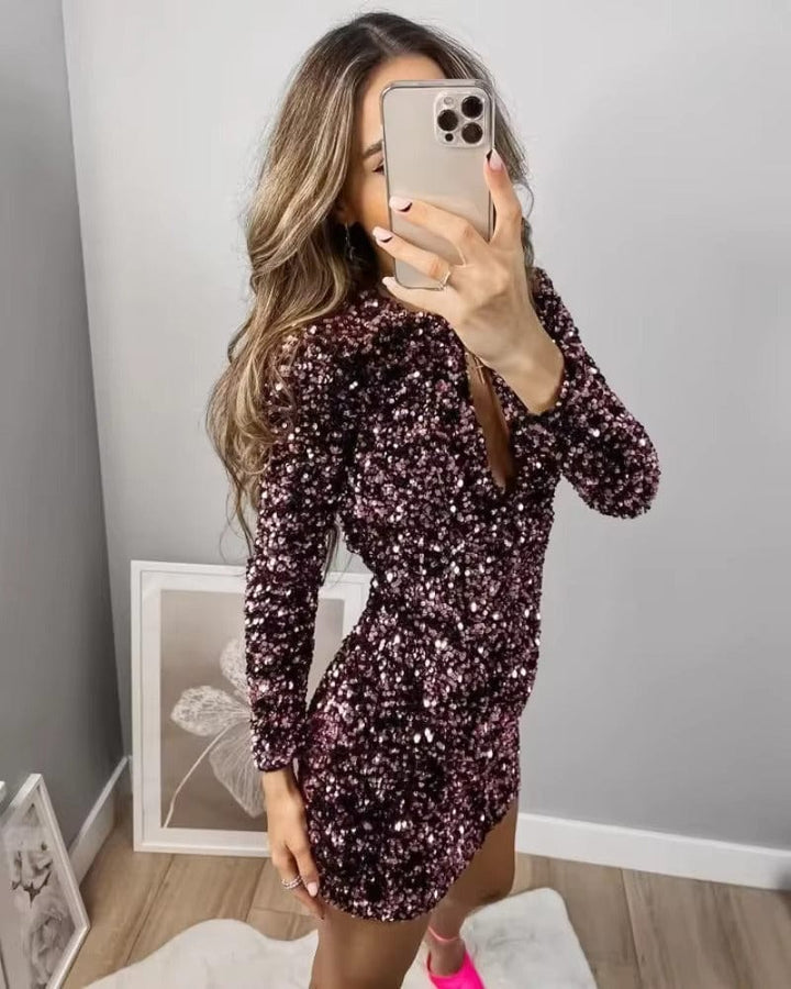Robe de soirée courte à paillettes | Robe Avenue
