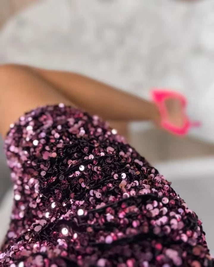 Robe de soirée courte à paillettes | Robe Avenue